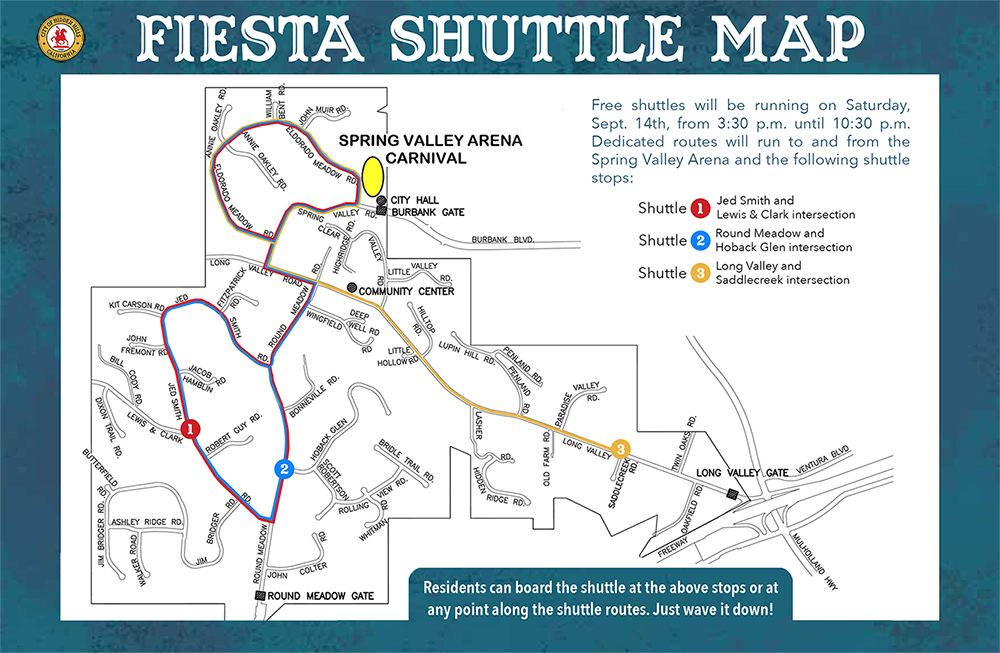 2024 Fiesta Shuttle Map - Hidden Hills